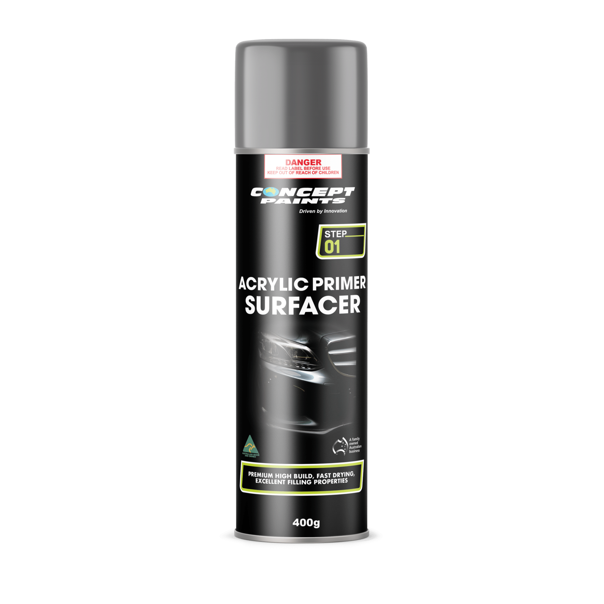Acrylic Primer Surfacer Aerosol 400g - Newcastle Paint